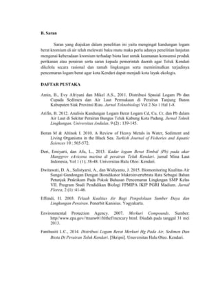ANALISIS KONSENTRASI LOGAM BERAT MERKURI (Hg) DAN KROMIUM (Cr ...
