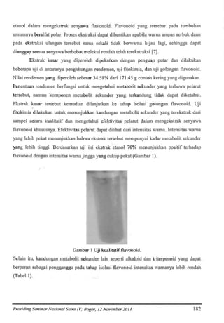 ISOLASI DAN IDENTIFIKASI GOLONGAN FLAVONOID DAUN DANDANG GENDIS ...