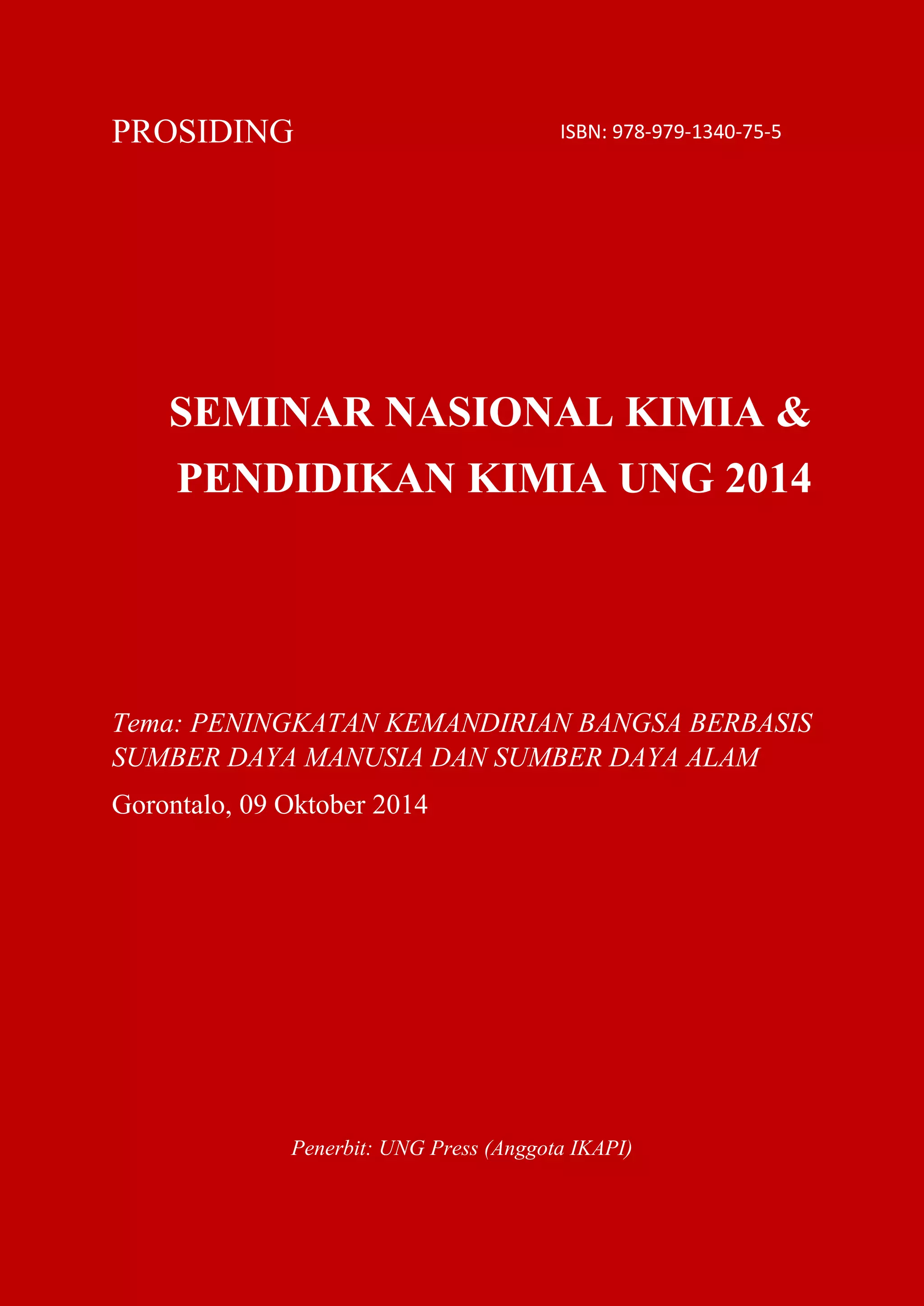 Prosiding semnas kimia ung nurdin | PDF