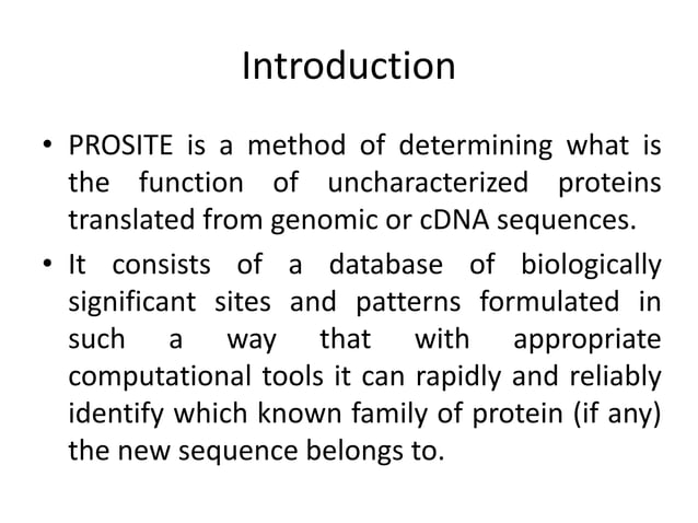Prosite | PPTX