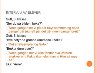 Prosjekt om fagtekster | PPT