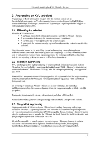 Prosjektplan KVU E39 Aksdal-Bergen | PDF