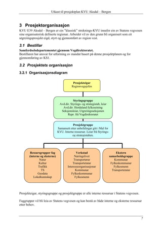 Prosjektplan KVU E39 Aksdal-Bergen | PDF