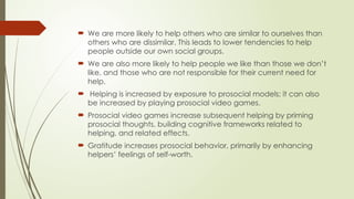 PROSOCIAL BEHAVIOR in the light of social behavior | PPT