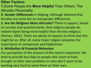 Prosocial behaviour and altruistic Behaviour Determinants | PPTX