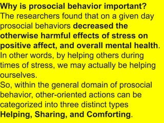 Prosocial behaviour and altruistic Behaviour Determinants | PPTX