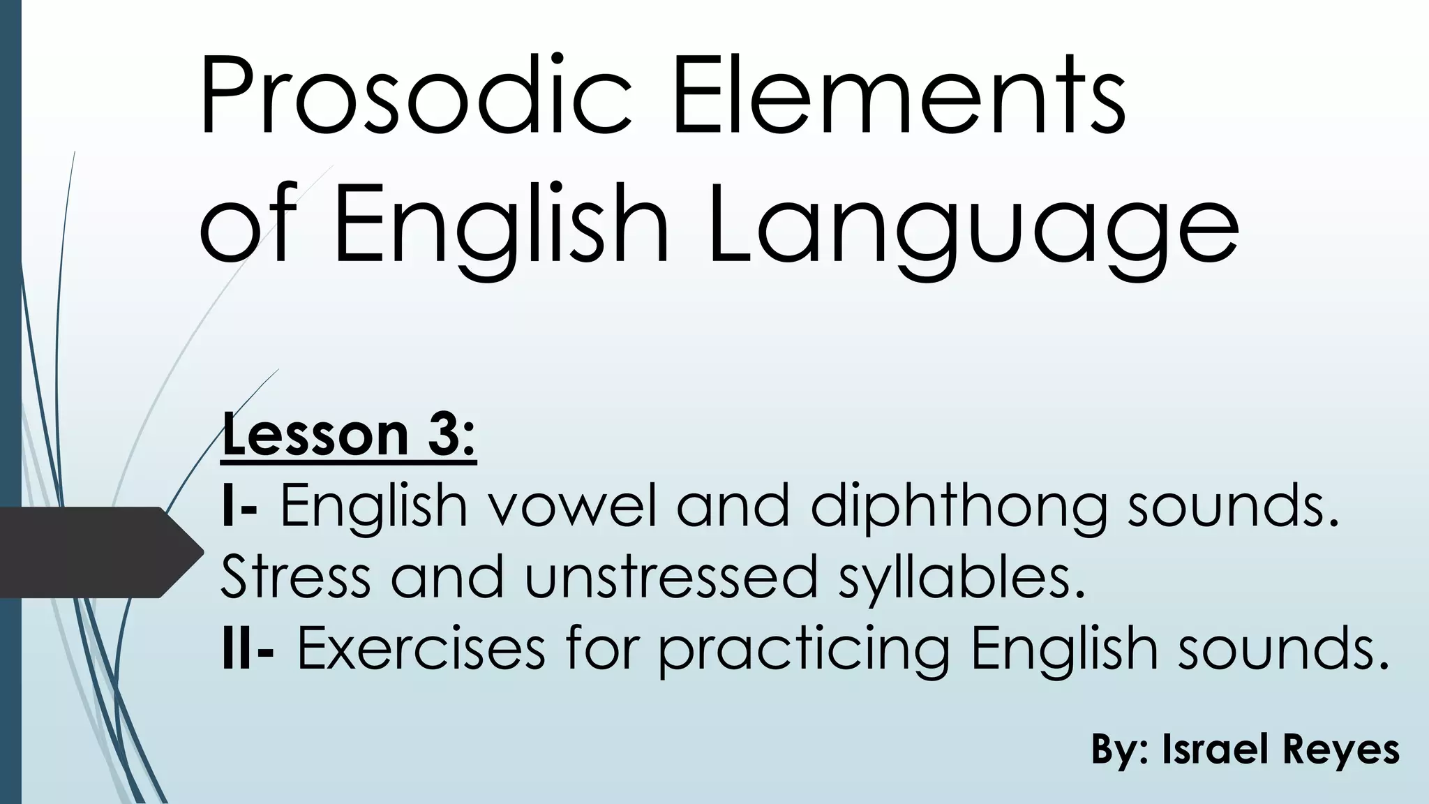 English vowel and diphthong sounds. Stress and unstress syllables | PPTX