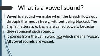 English vowel and diphthong sounds. Stress and unstress syllables | PPTX