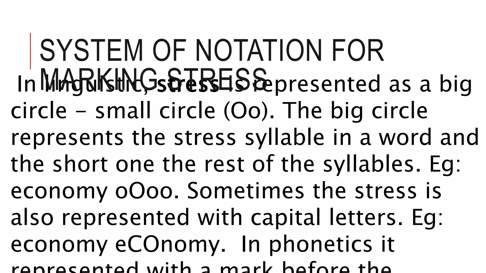 Stress in English | PPTX