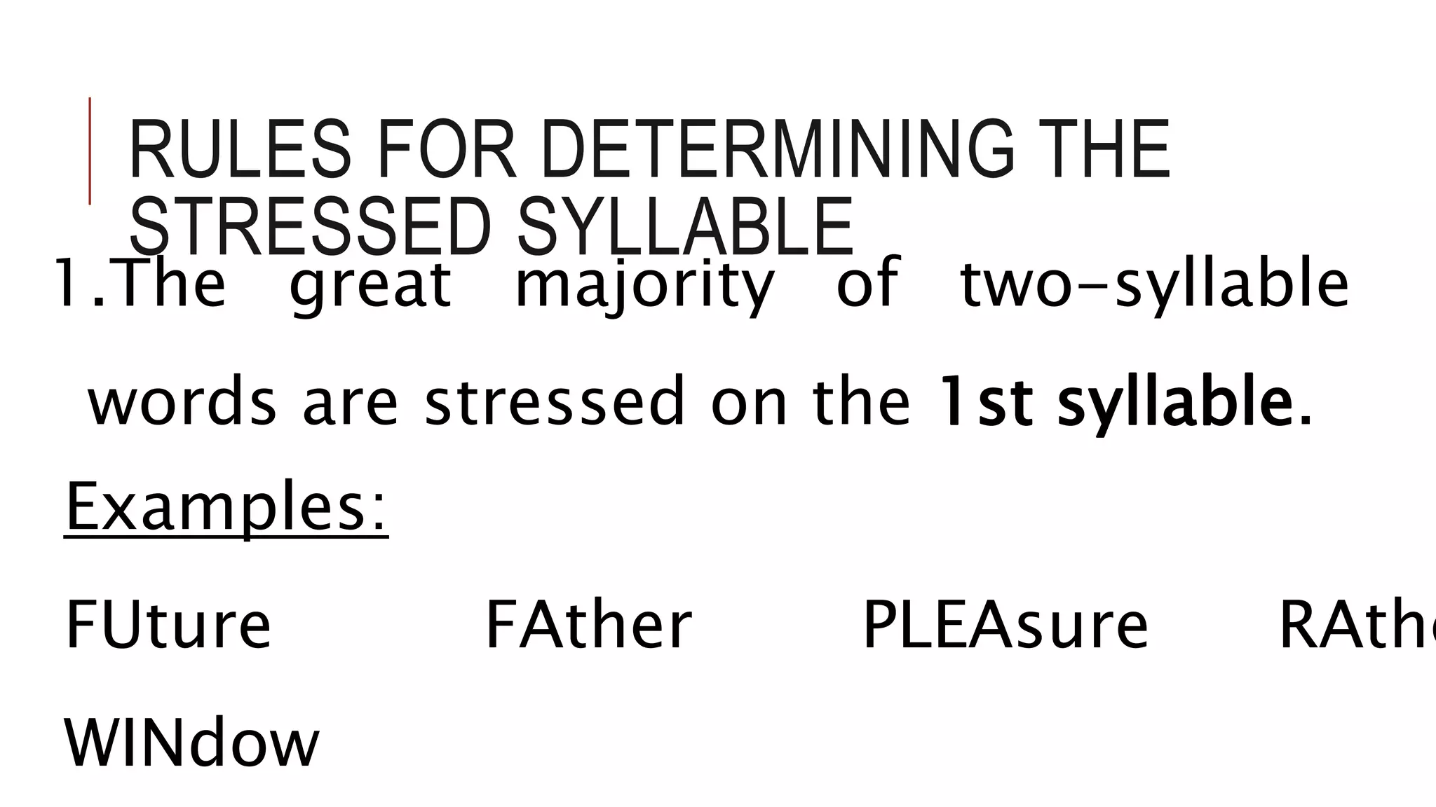 Stress in English | PPTX