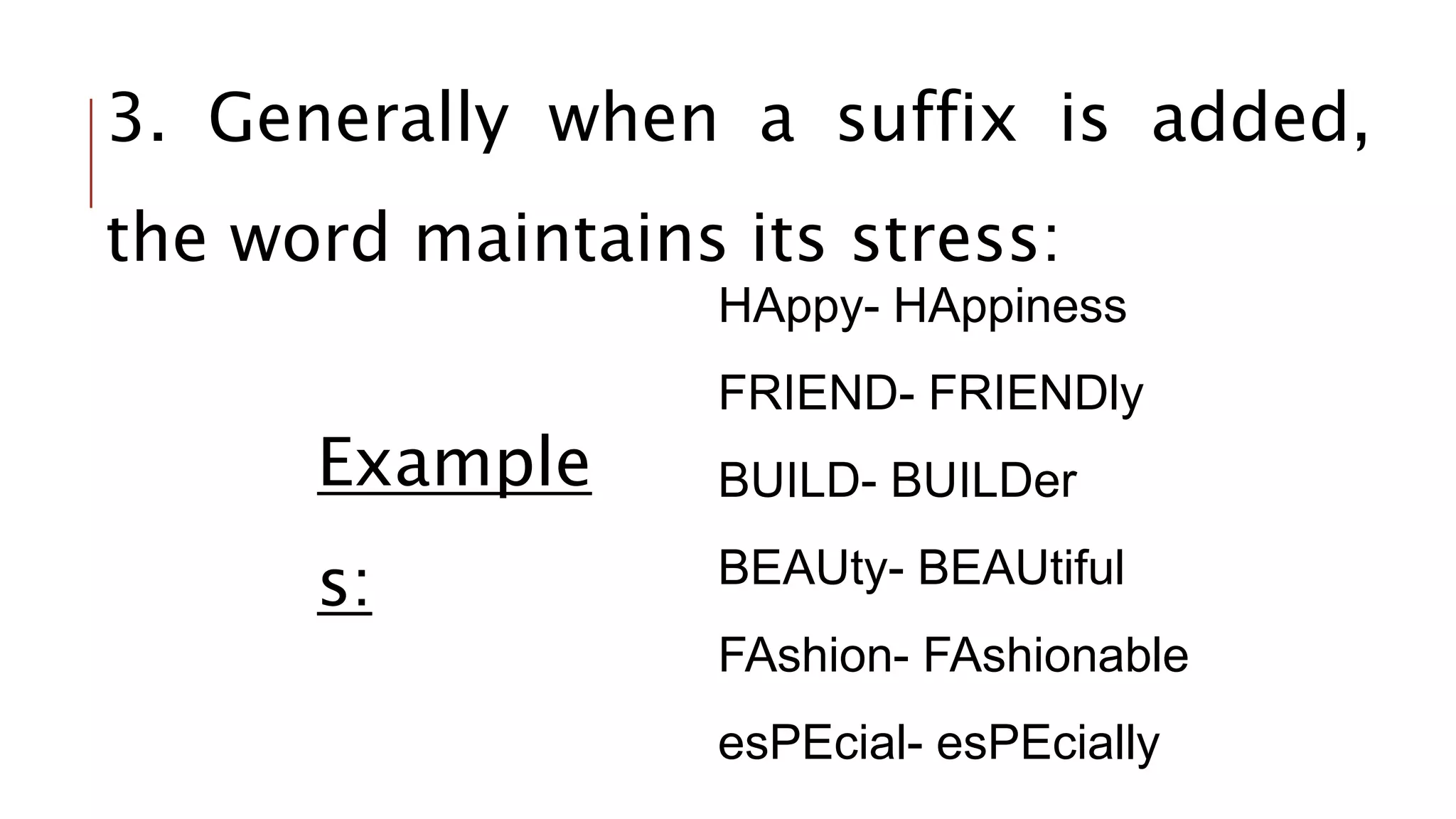 Stress in English | PPTX