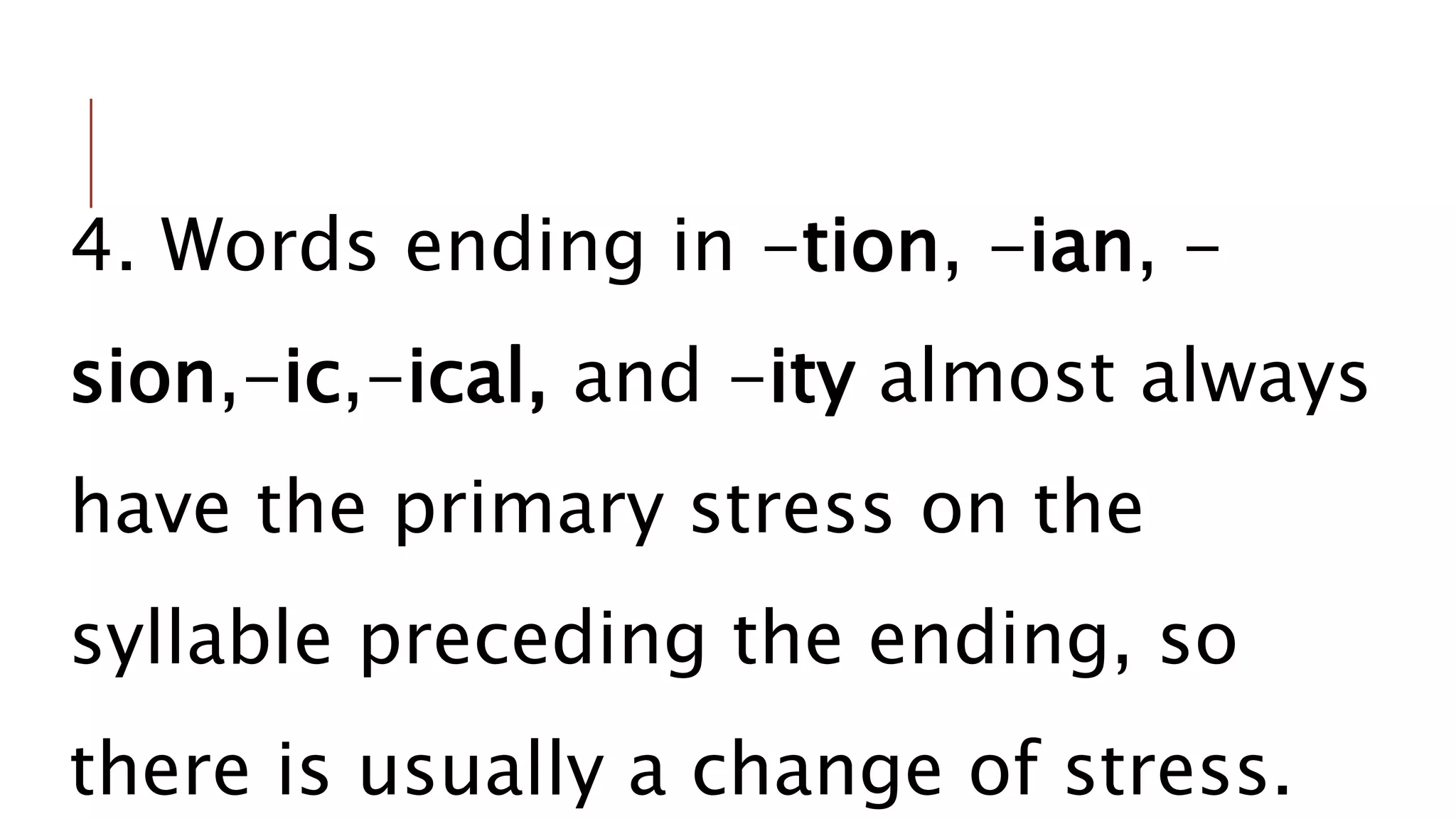 Stress in English | PPTX