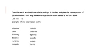 Stress in English | PPTX