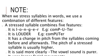 Stress in English | PPTX