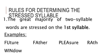 Stress in English | PPTX