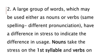 Stress in English | PPTX