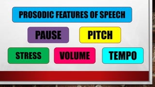 Prosodic features of speech | PPTX