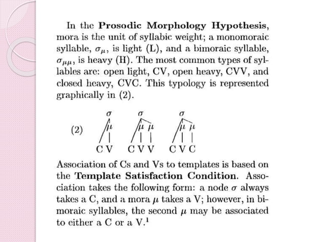 Prosodic Morphology | PPTX