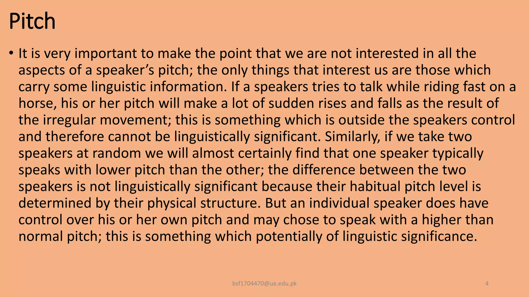 Prosodic or suprasegmental phonology | PPTX