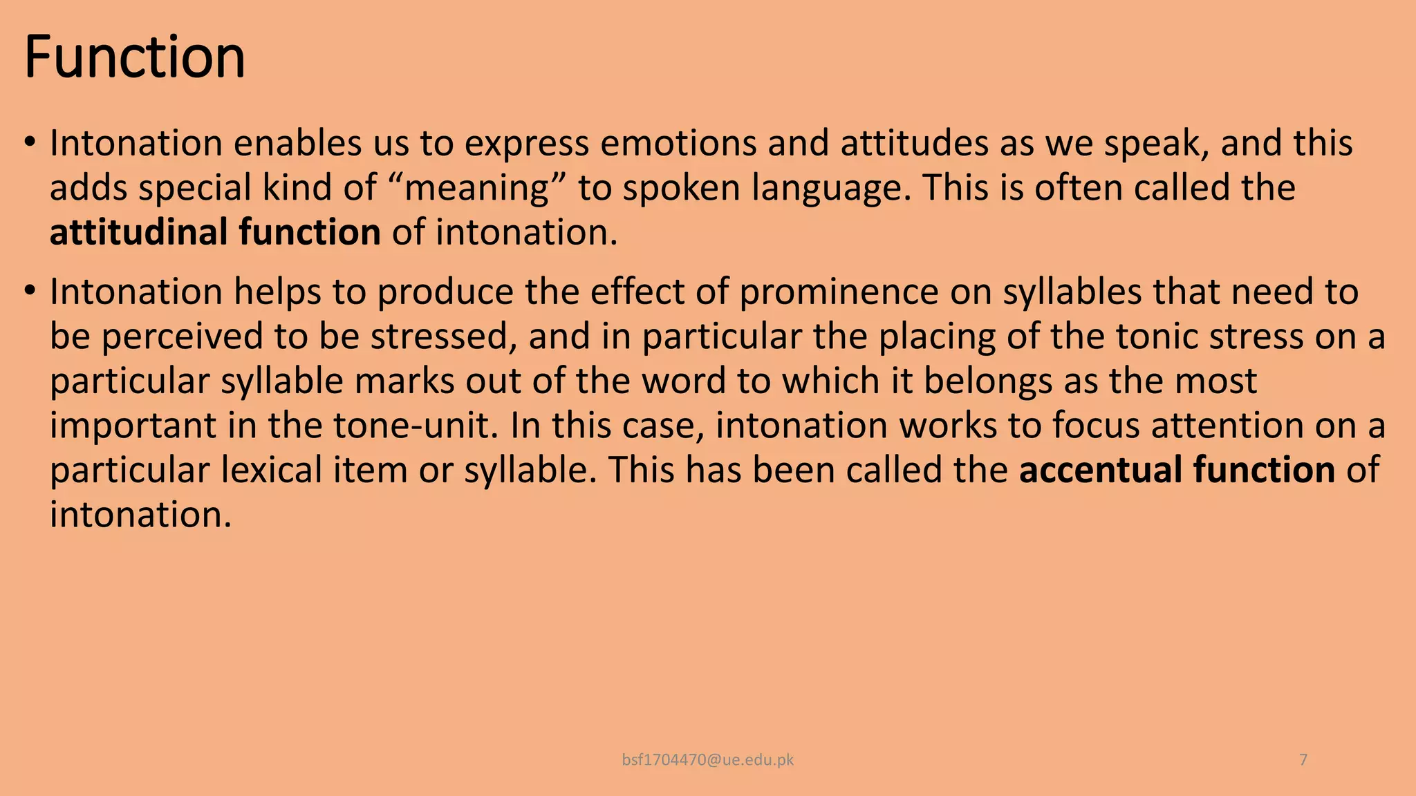 Prosodic or suprasegmental phonology | PPTX