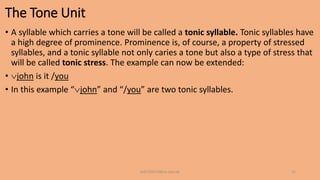 Prosodic or suprasegmental phonology | PPTX