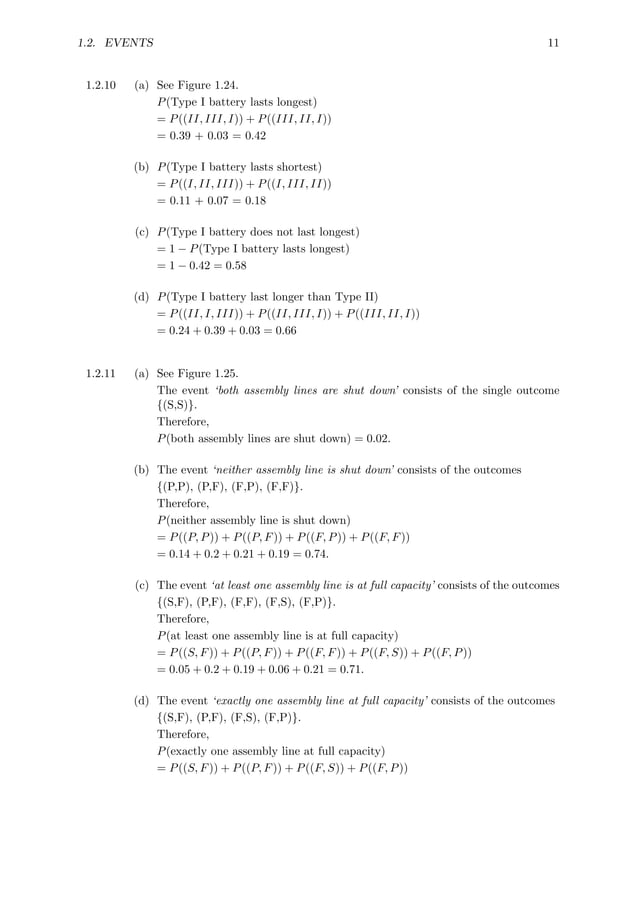 Manual Solution Probability and Statistic Hayter 4th Edition | PDF