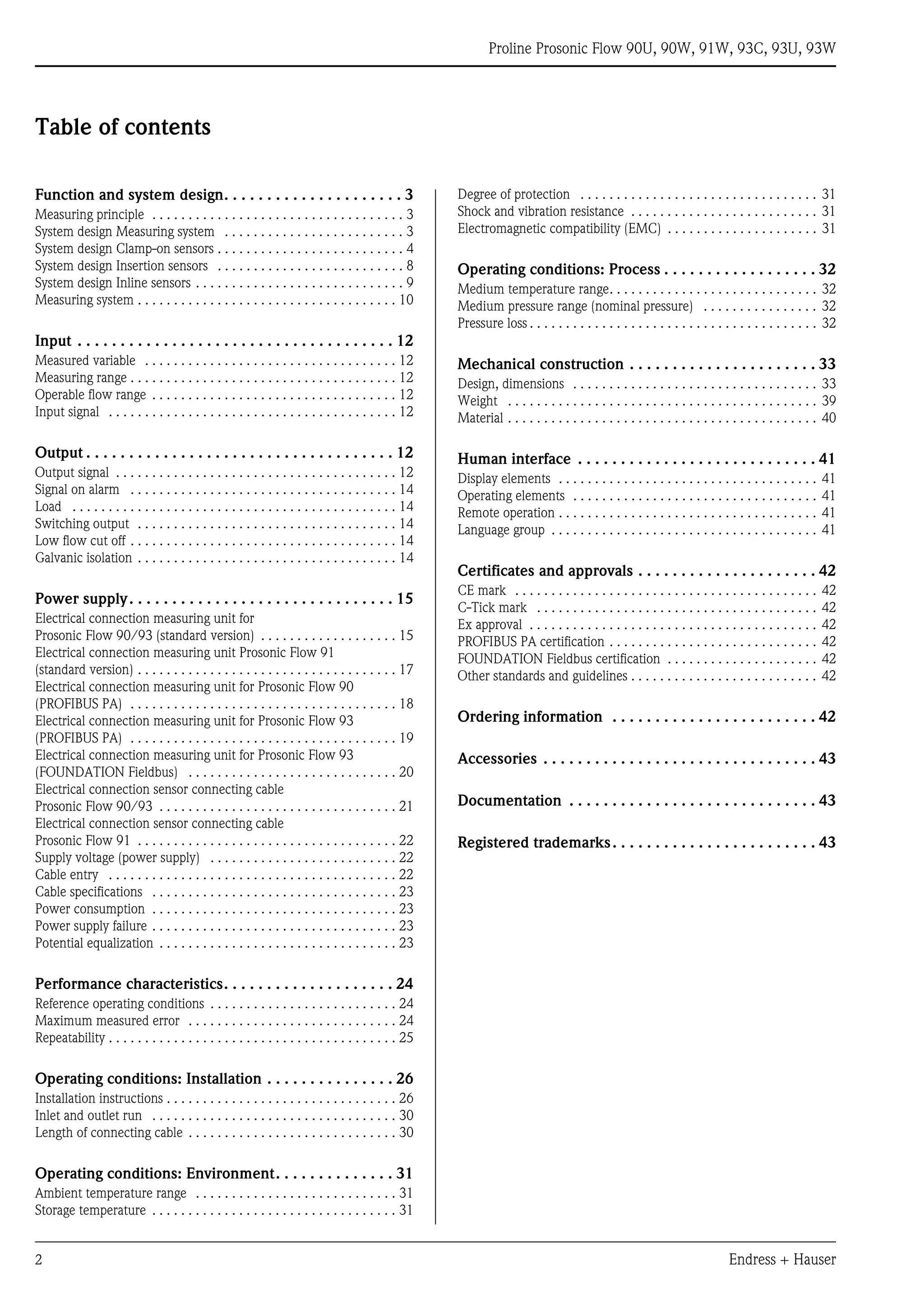 Prosonic flow 91 wa1 clamp on endress+hauser datasheet-ultrasonic ...