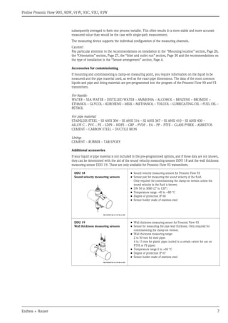 Prosonic flow 91 wa1 clamp on endress+hauser datasheet-ultrasonic ...
