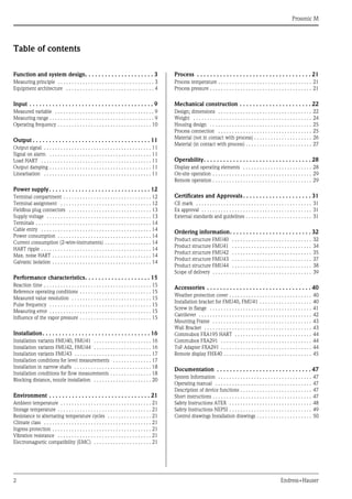 Prosonic m fmu40 41 42_43_44-endress+hauser datasheet-ultrasonic level ...
