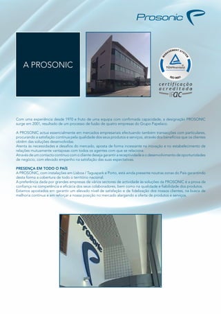 Prosonic S.A. - Catálogo de produtos 2015 | PDF