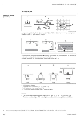 Prosonic s fdu90 endress+hauser datasheet-ultrasonic sensors | PDF ...