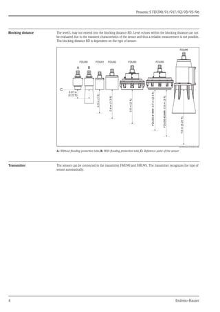 Prosonic s fdu90 endress+hauser datasheet-ultrasonic sensors | PDF ...