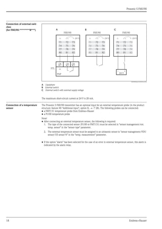 Prosonic s fmu90 endress+hauser datasheet-transmitter in housing | PDF