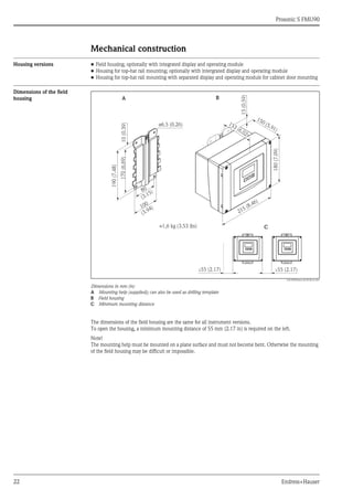 Prosonic s fmu90 endress+hauser datasheet-transmitter in housing | PDF