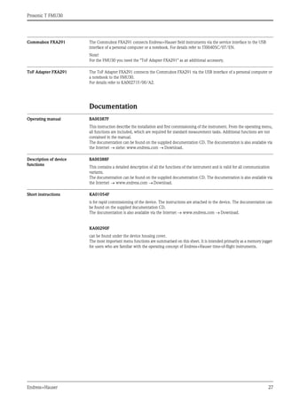 Prosonic t fmu30 endress+hauser datasheet-ultrasonic level measurement ...