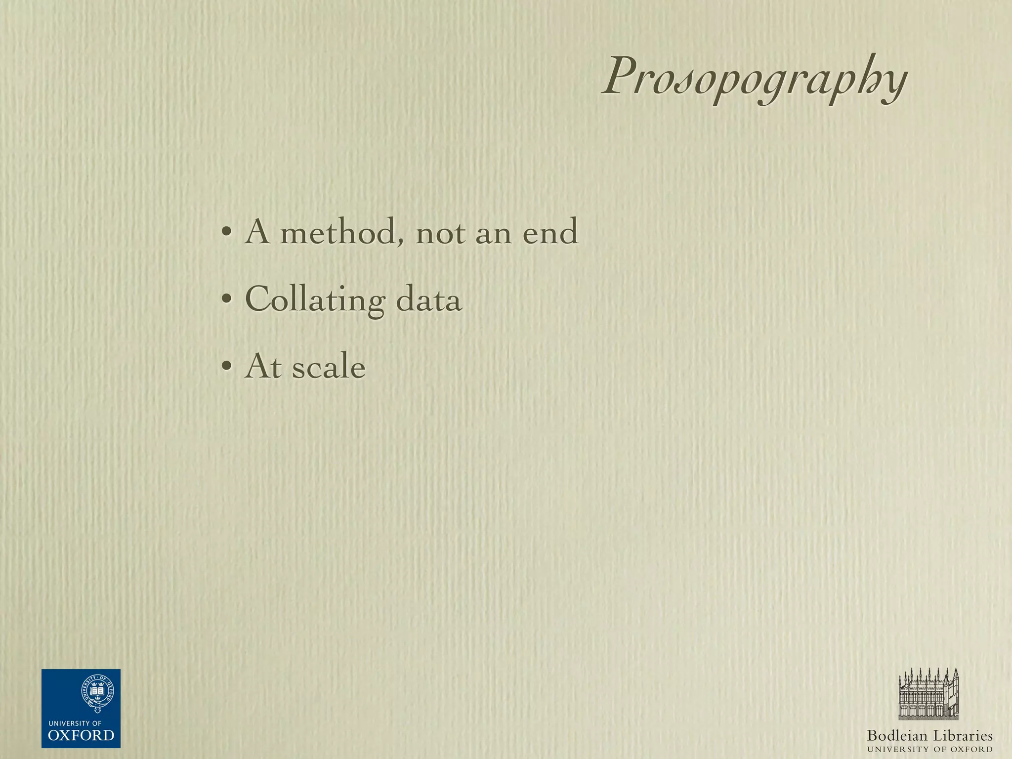 Prosopography—a very brief introduction | PDF