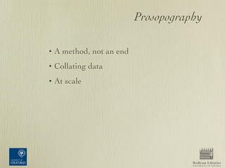 Prosopography—a very brief introduction | PDF