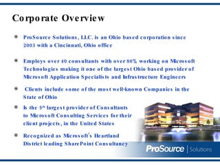 Pro Source Overview Moss 1 09 | PPT