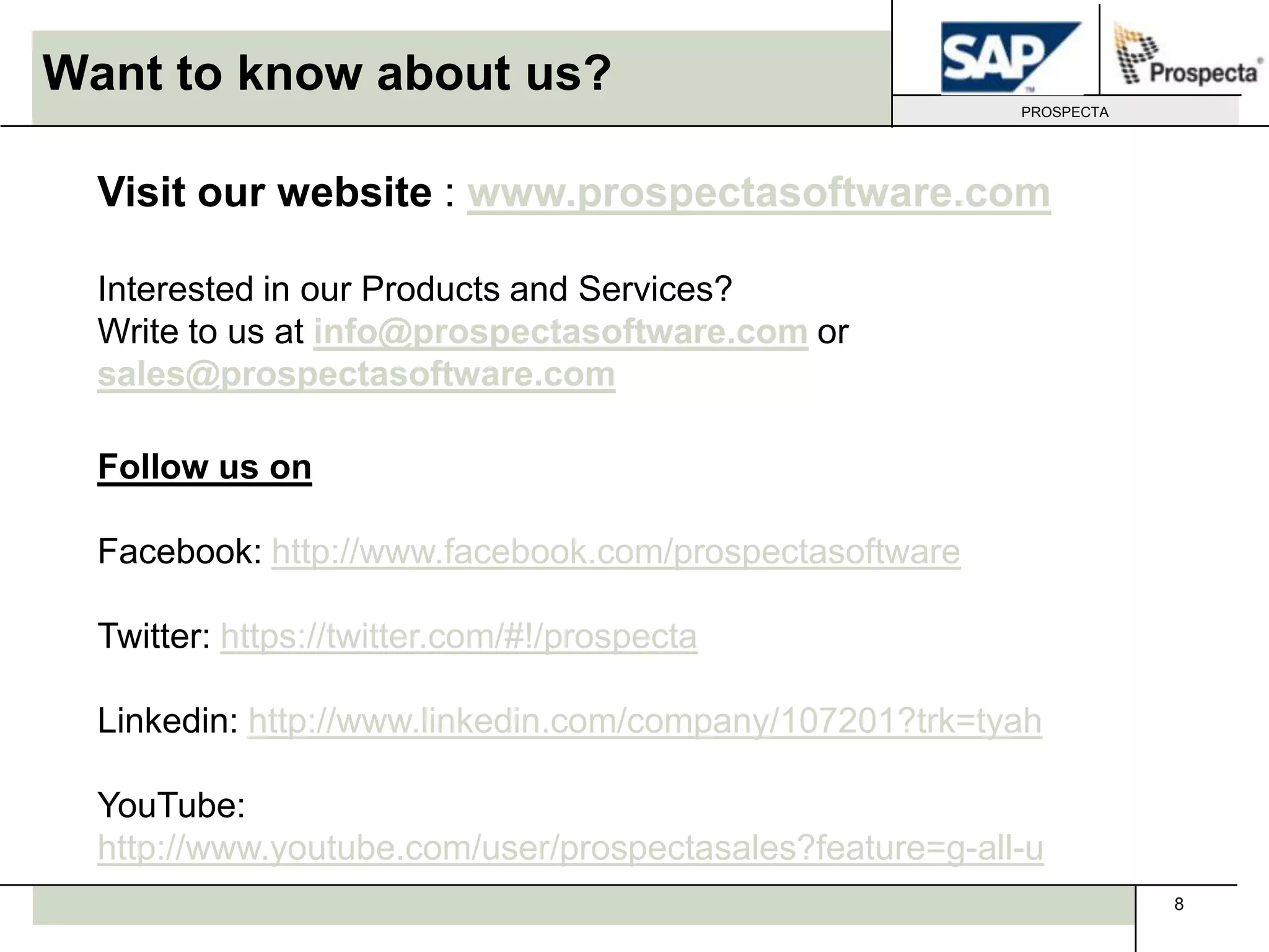 Prospecta Software - An Introduction | PPTX