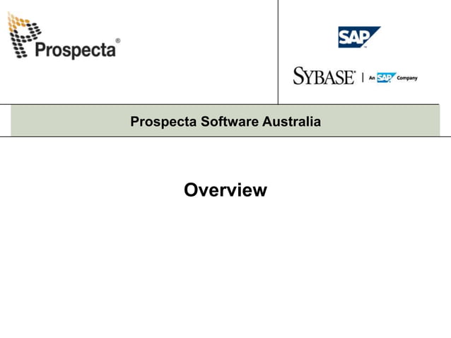 Prospecta Software - An Introduction | PPTX | Computing | Technology & Computing