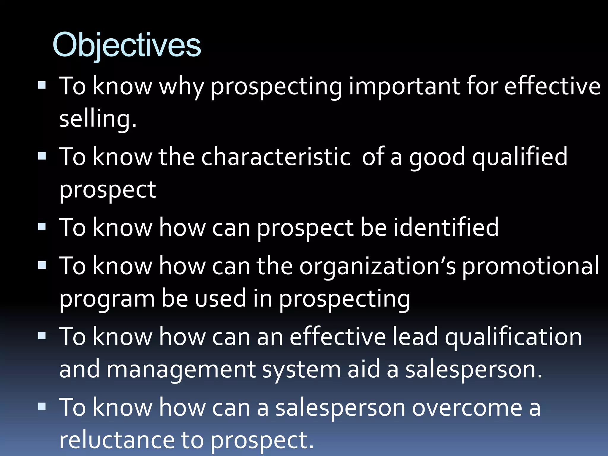 Prospecting | PPTX