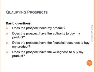 Prospecting Skills | PPTX | Sales | Business