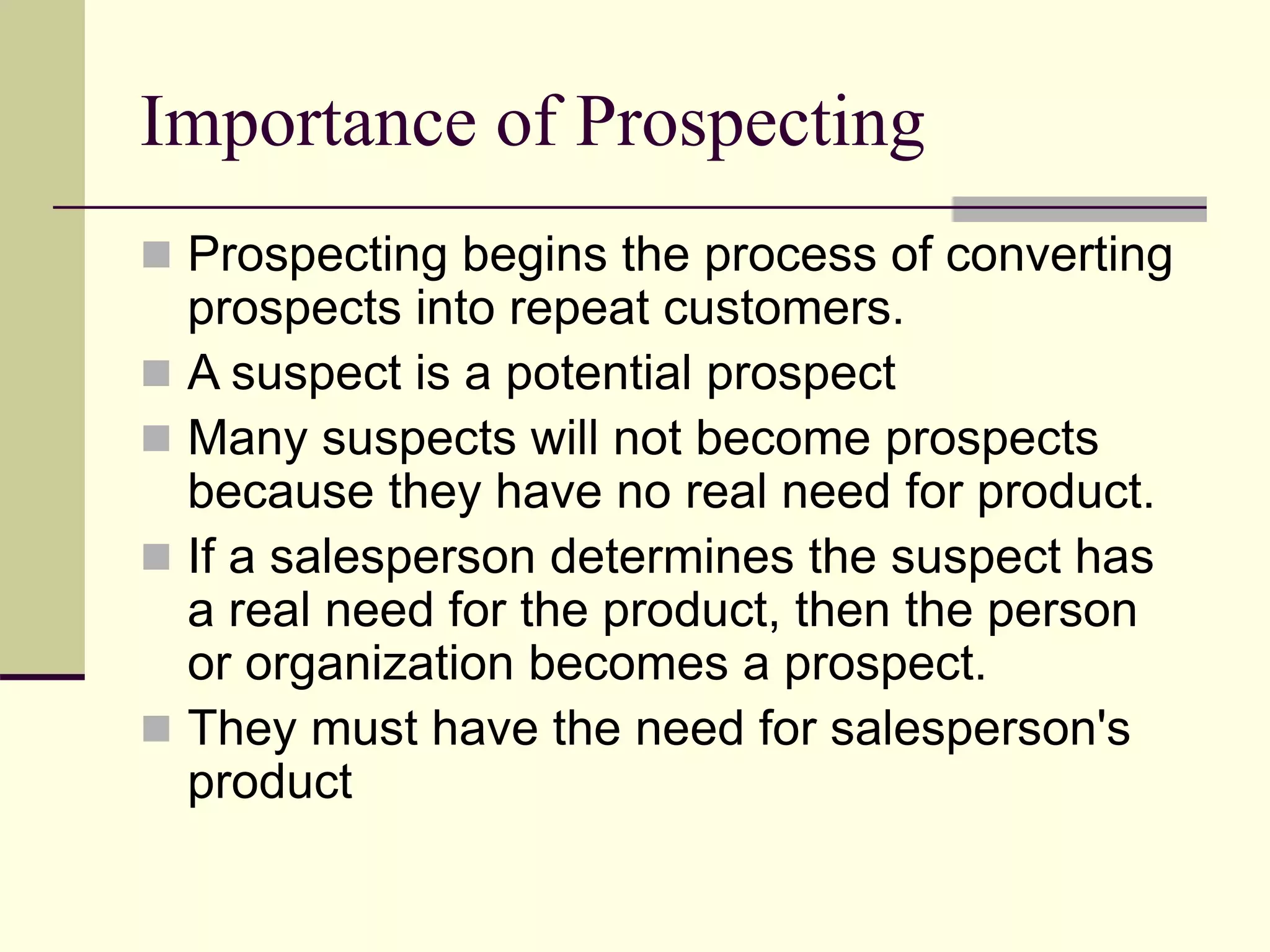 Prospecting | PDF