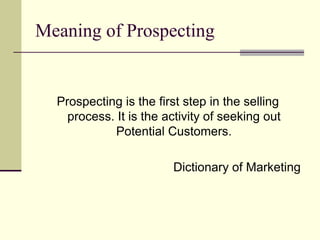 Prospecting | PDF