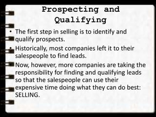 Major Steps in Effective Selling | PPT