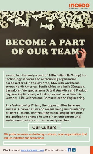 Incedo prospective candidate brochure | PDF