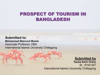 Prospect of tourism in bangladesh | PPTX | Travel