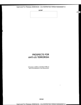 Prospects for Anti-US Terrorism - CIA DOC | PDF