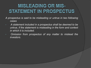 Prospectus & Requirements of the Prospectus. | PPTX