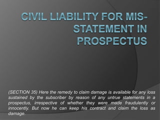 Prospectus & Requirements of the Prospectus. | PPTX